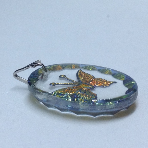Jewelry | Vintage Glass Butterfly Pendant | Poshmark